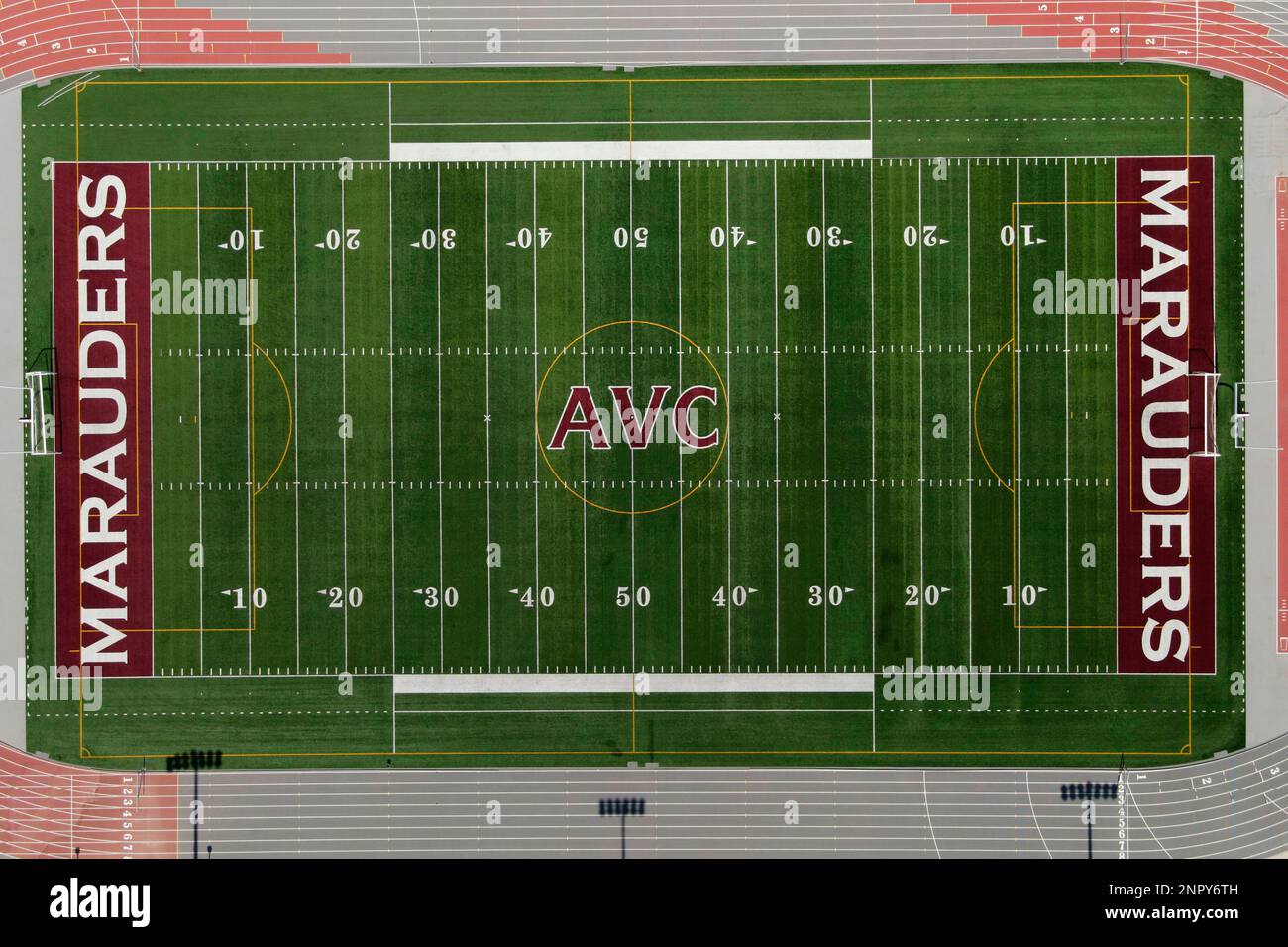 A general view of the football and soccer field of Brent Carder ...