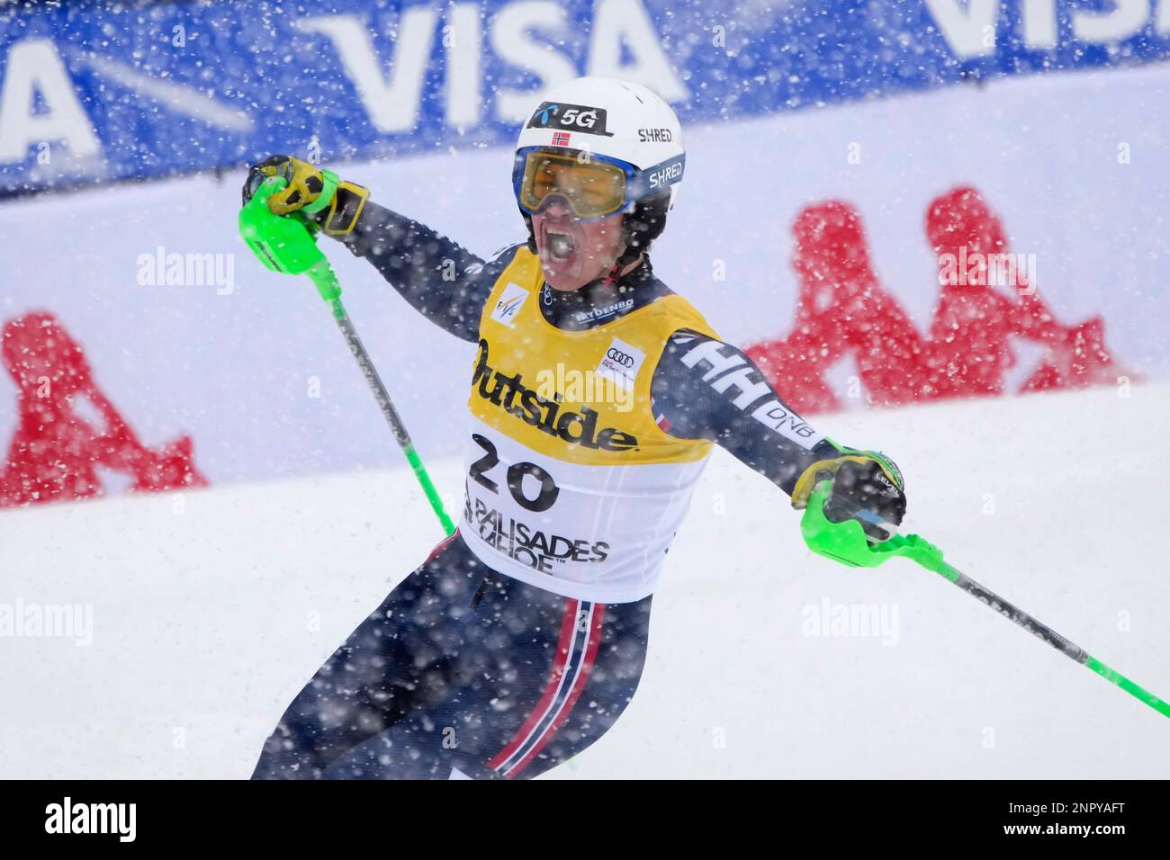 Norway's Alexander Steen Olsen reacts after finishing a men's World Cup ...