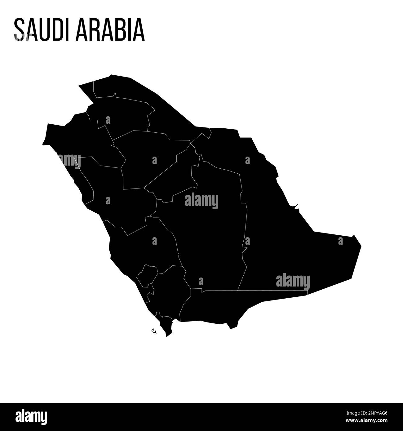 Saudi Arabia political map of administrative divisions - provinces or ...