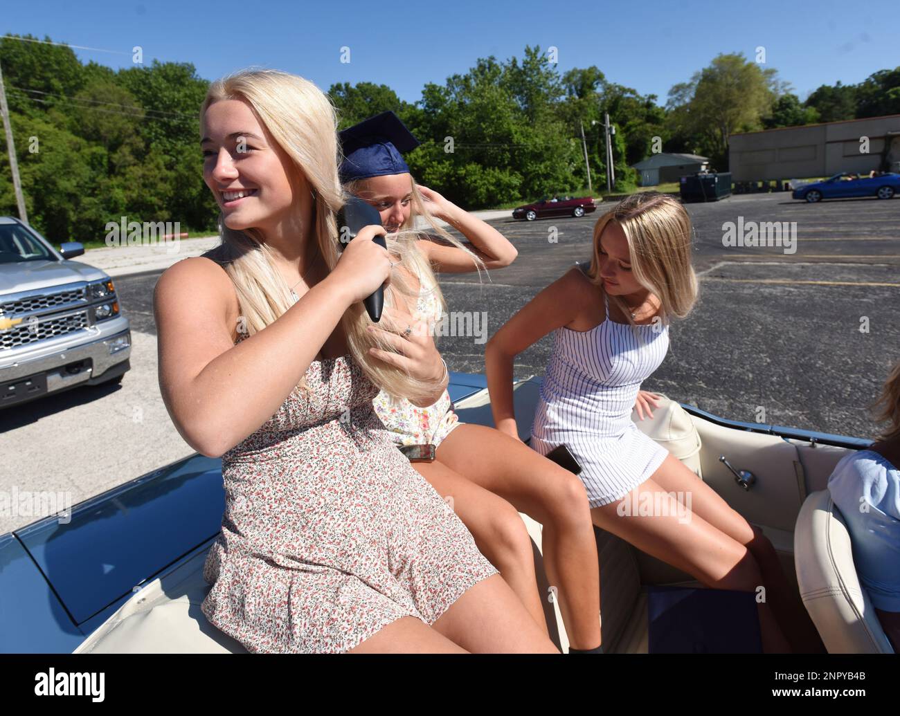 From left to right, St. Joseph High School seniors Sydney Keller, Brielle Beaudette and Ellie ...