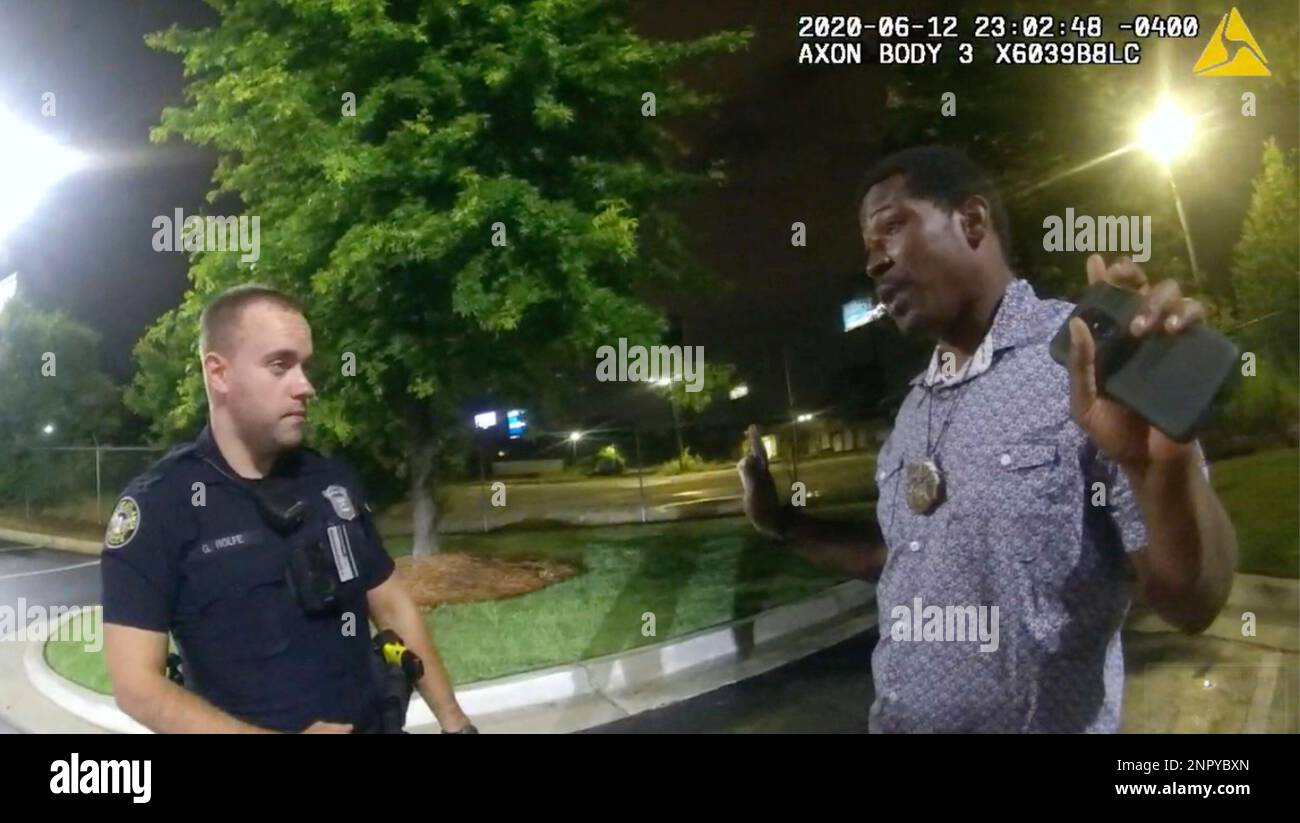 This screen grab taken from body camera video provided by the Atlanta ...