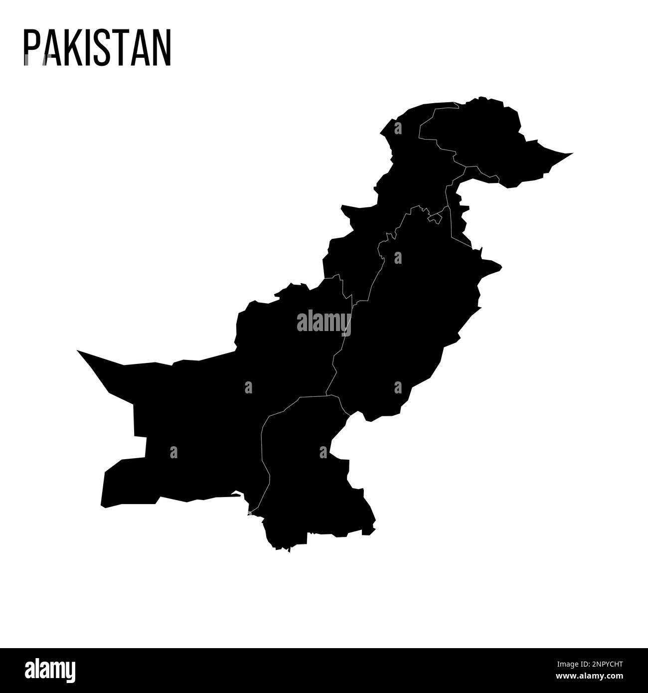 Pakistan political map of administrative divisions - provinces and ...