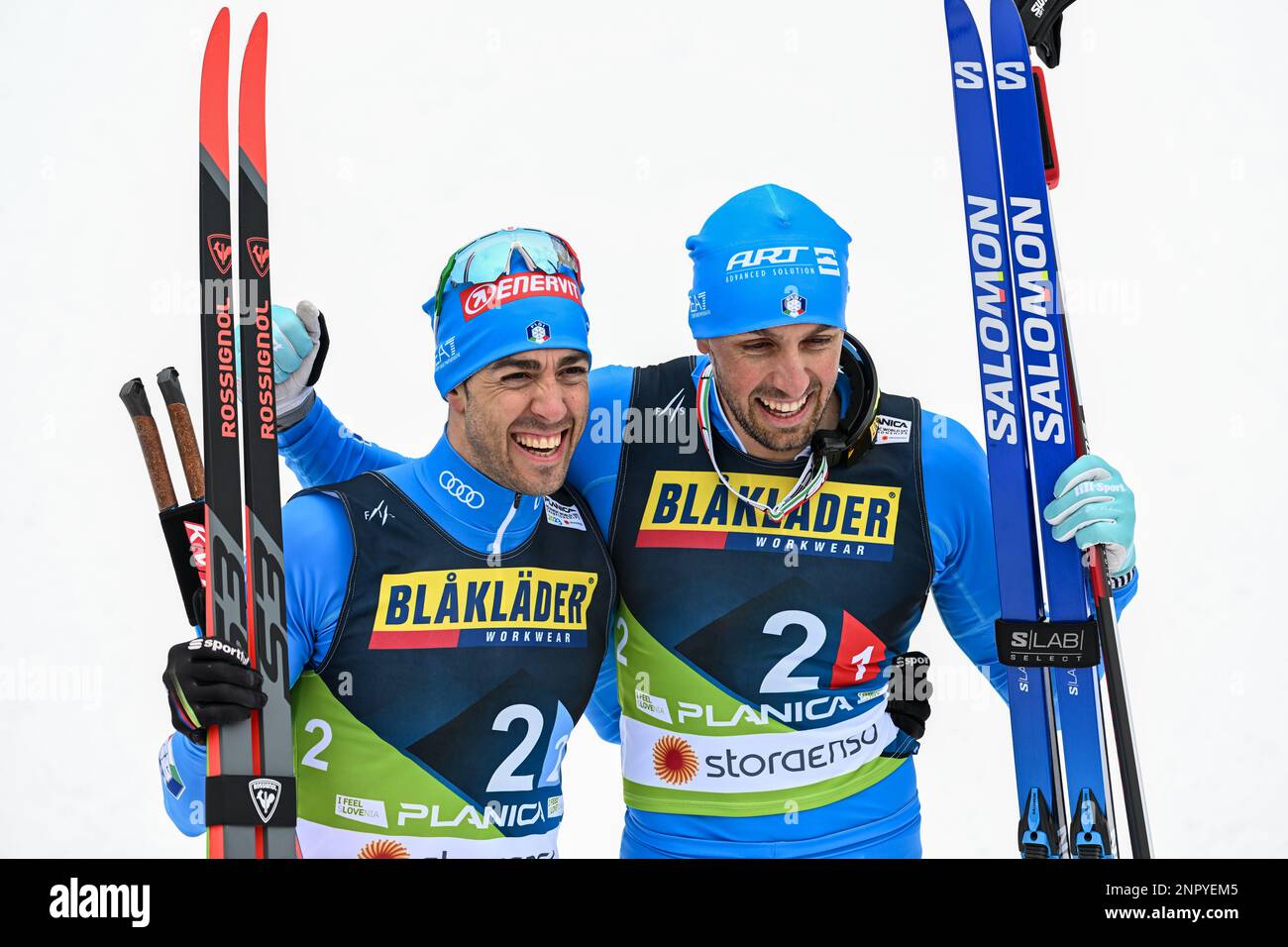 Second placed Federico Pellegrin and Francesco De Fabiani of Italy ...