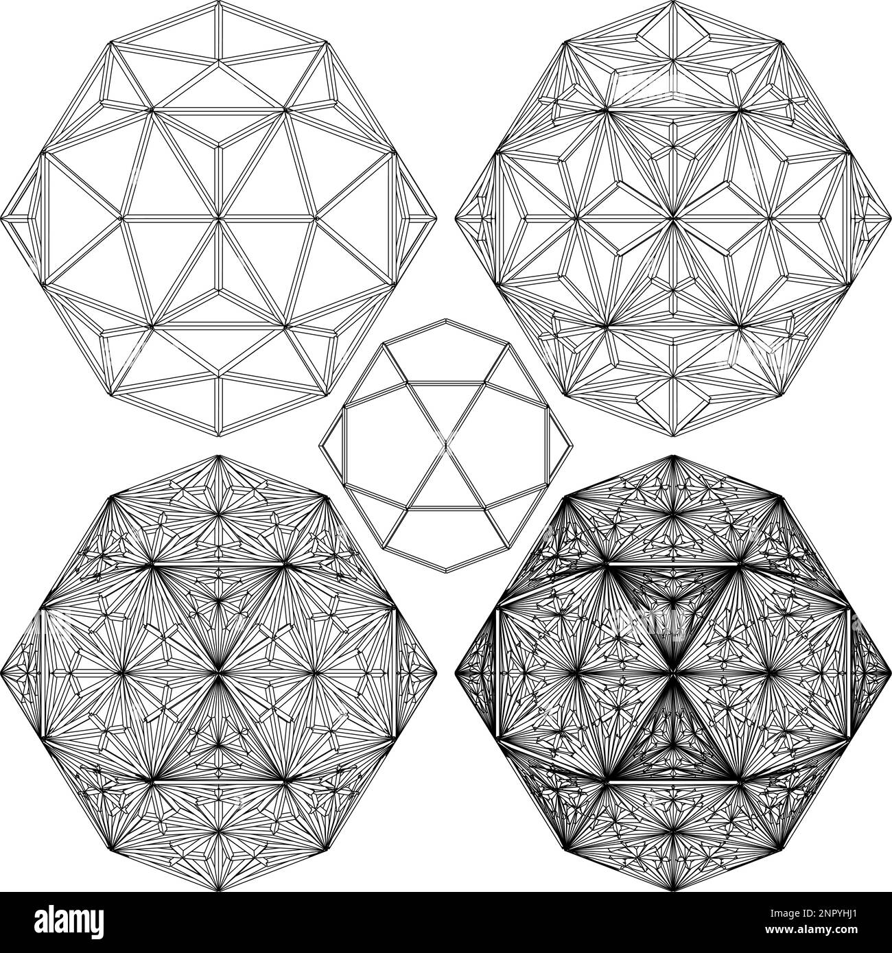 Polyhedron From The Simple To The Complicated Shape Vector ...