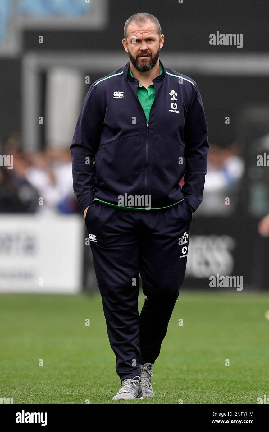 Andy Farrell head coach of Ireland during the Six Nations rugby match ...