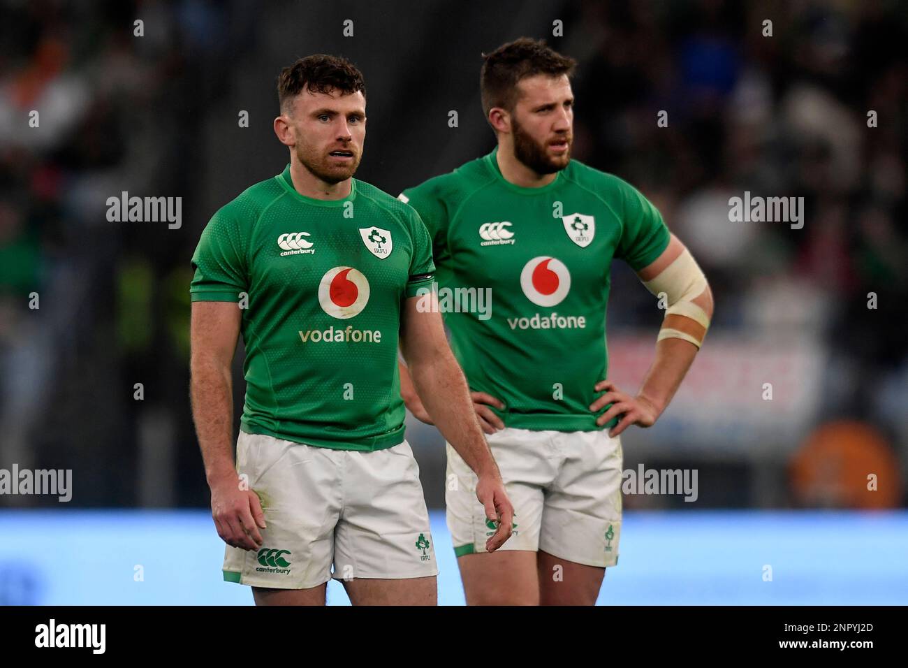 Hugo Keenan and Stuart Mccloskey of Ireland during the Six Nations ...