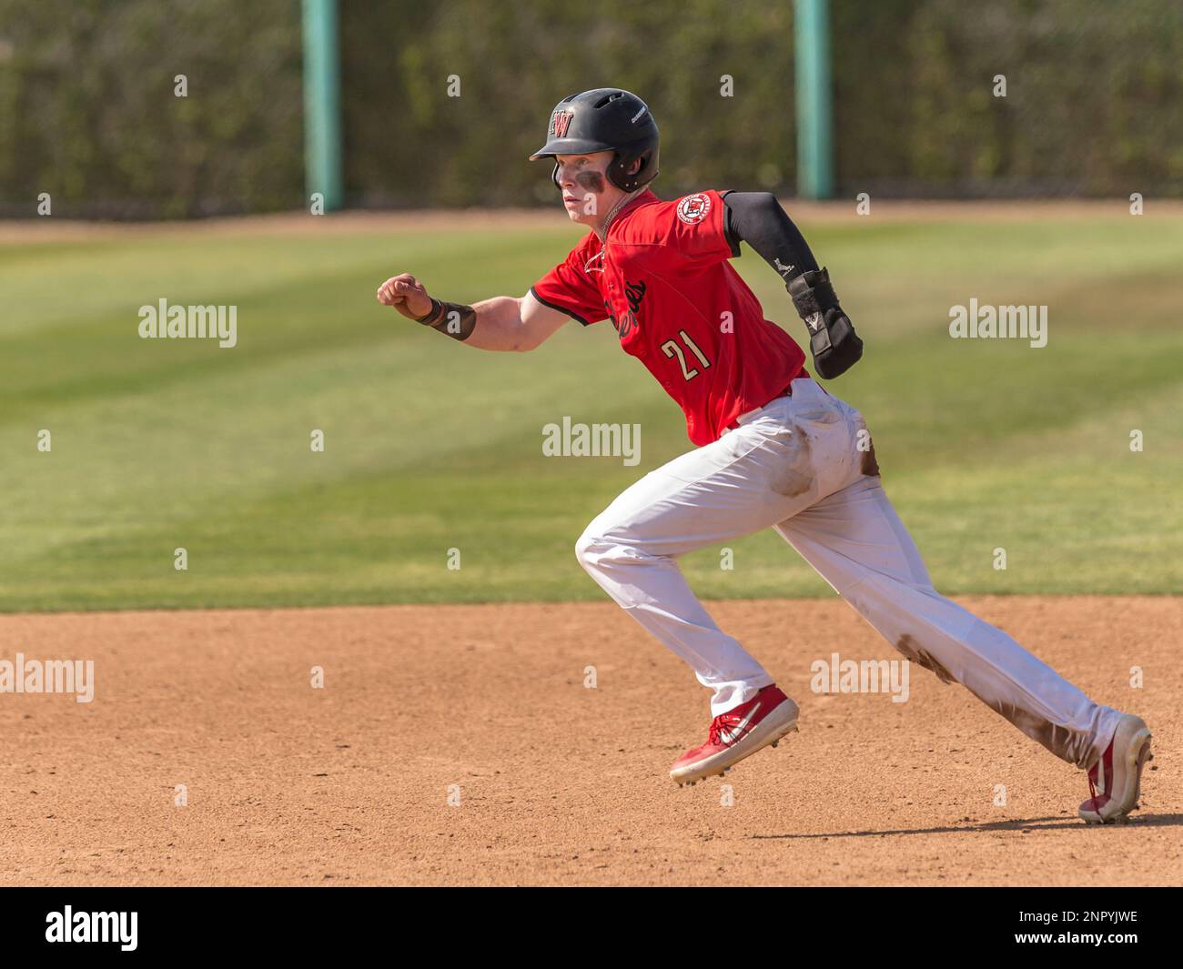 Harvard-Westlake Wolverines Pete Crow-Armstrong (21) running the bases ...