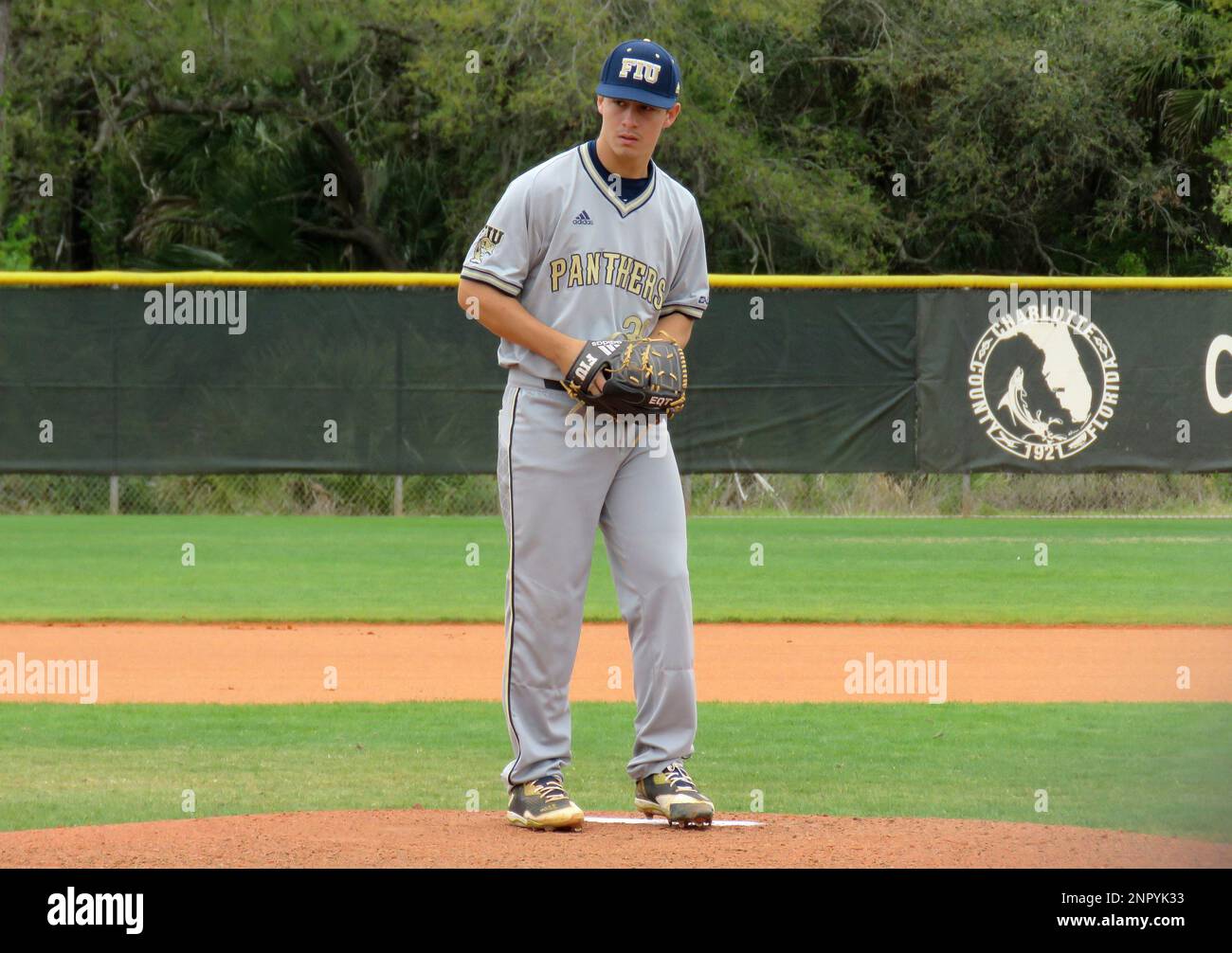 Florida International Panthers pitcher Logan Allen (2) during a game ...