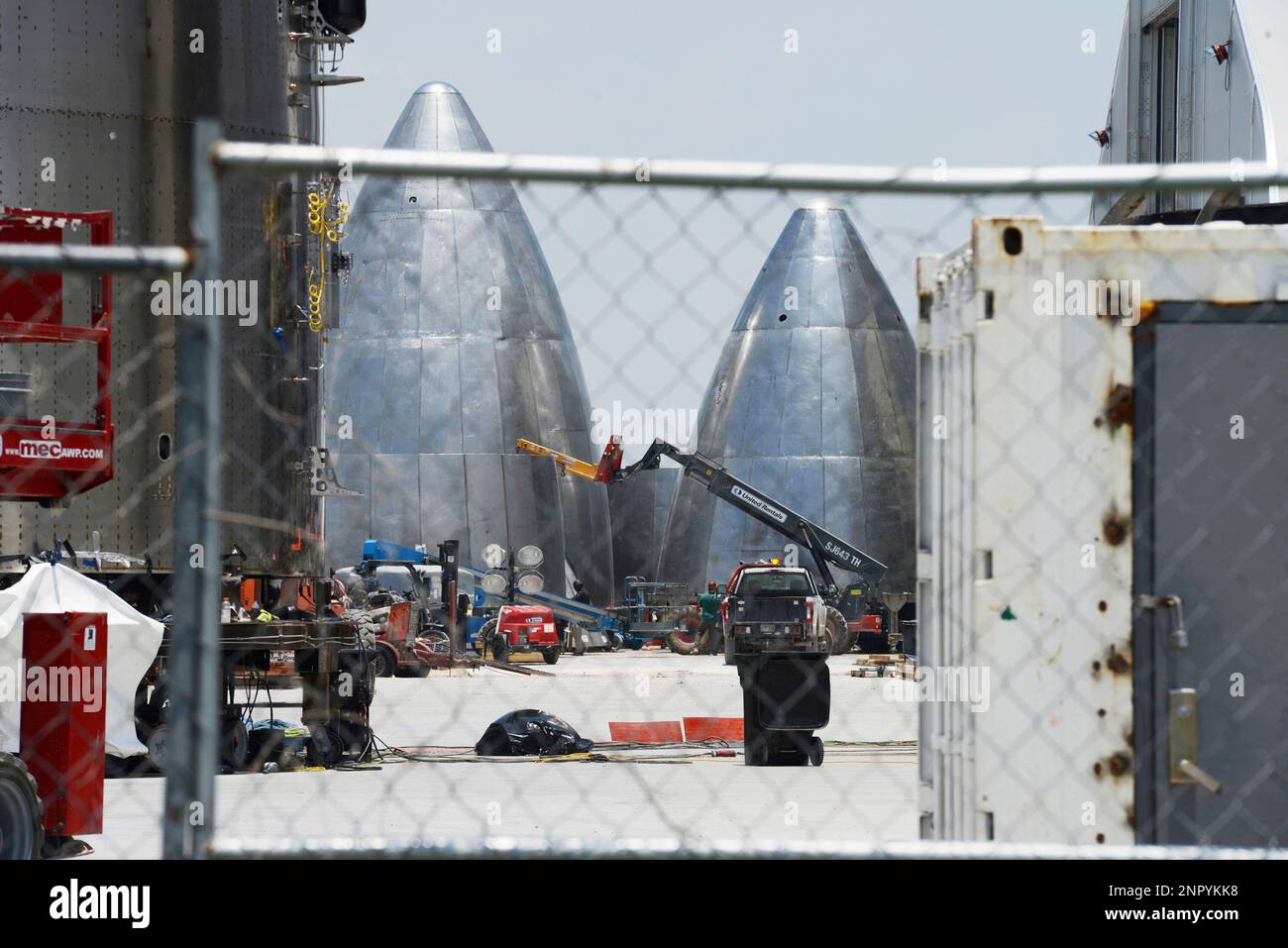 A view of the SpaceX Starship Assembly facility is shown Tuesday, June ...