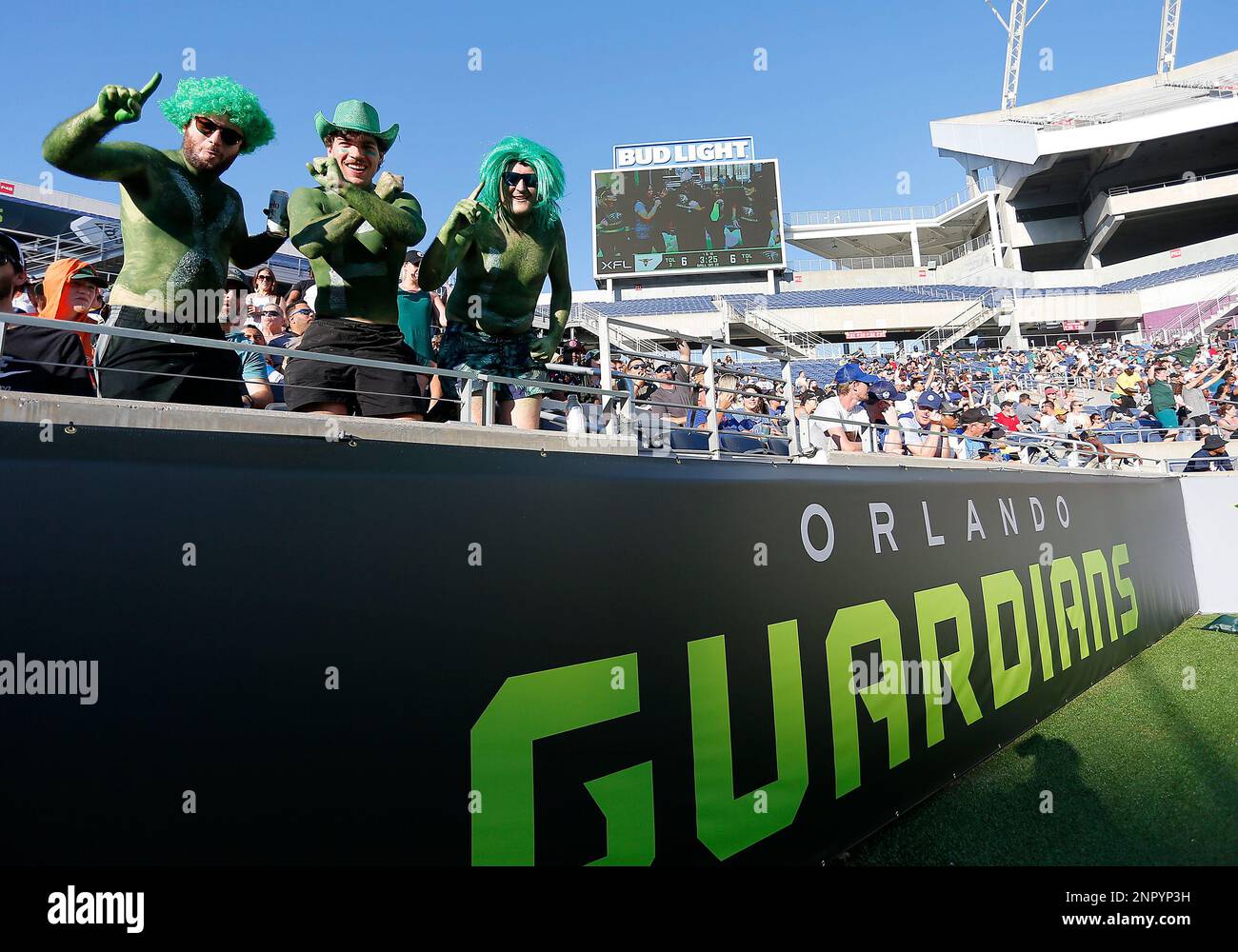 ORLANDO, FL - FEBRUARY 26: Fans cheer in front of an Orlando Guardians ...
