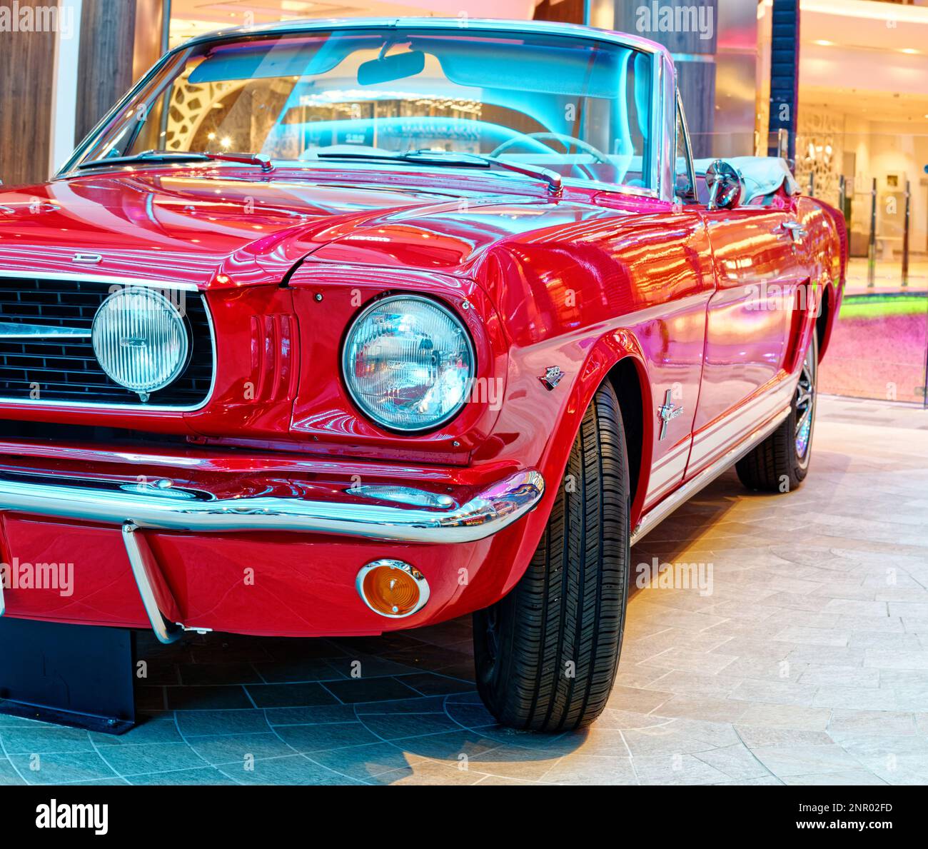 Miami, Florida - January 29, 2023: The Ford Mustang is a car made by ...