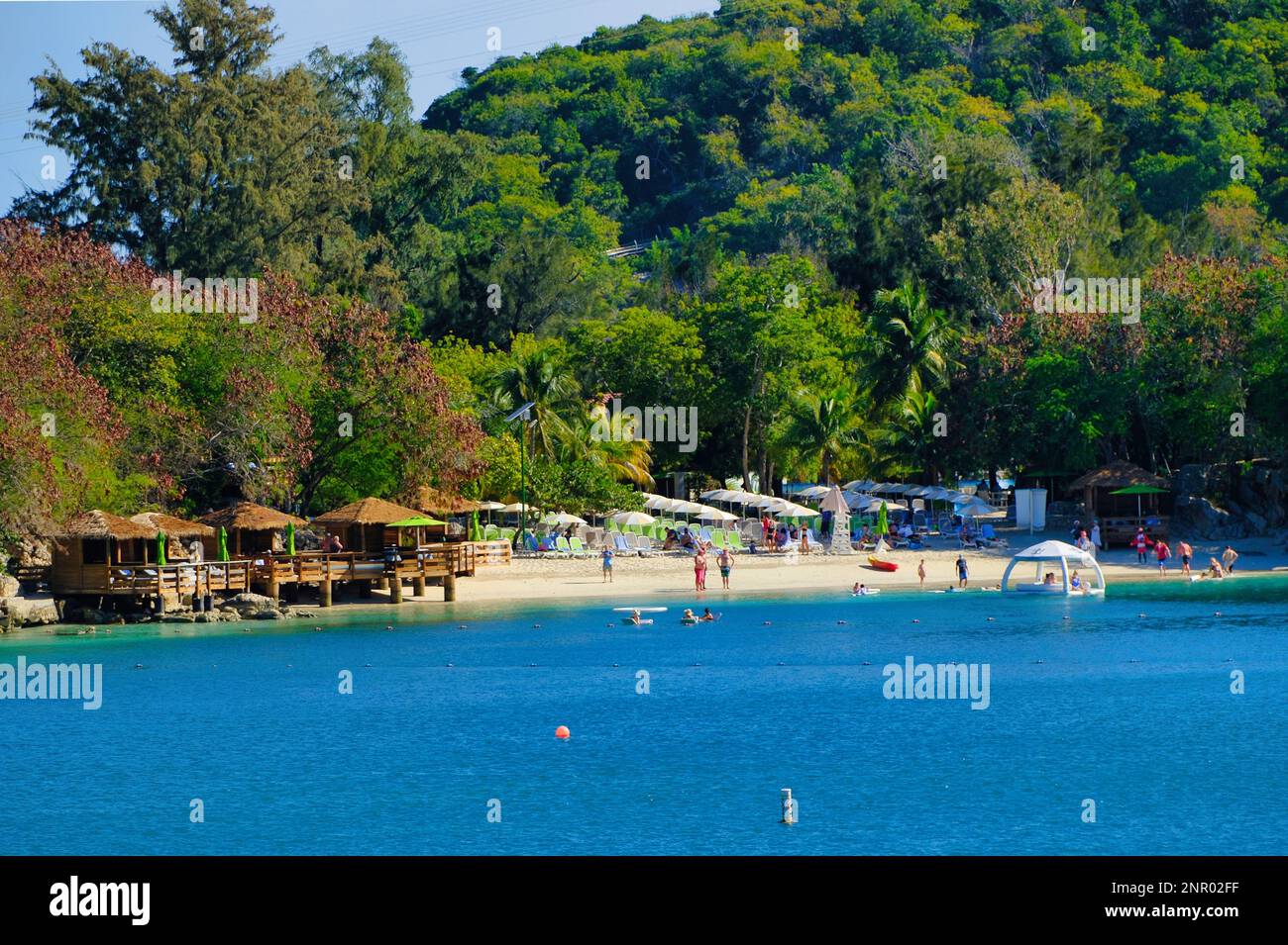 LABADEE, HAITI -January 31, 2023: Labadee is a port located on the ...