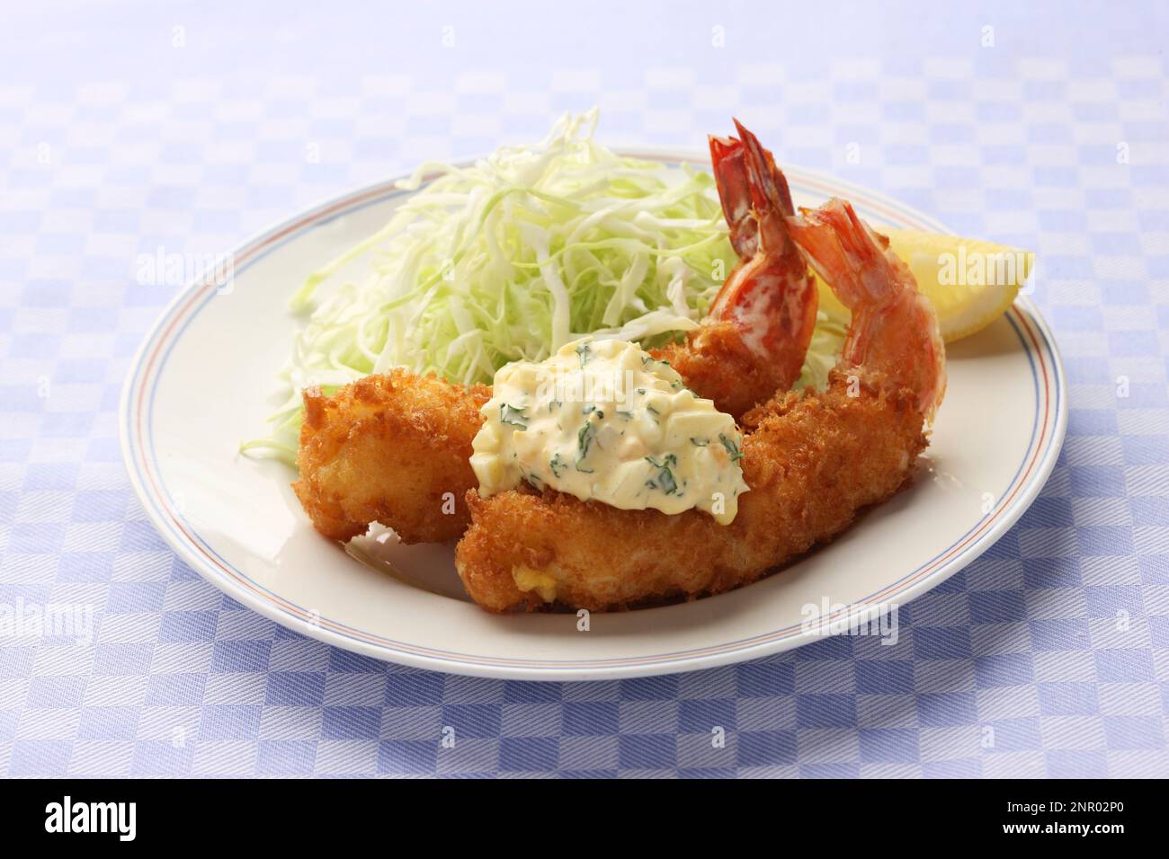 A picture taken on May 26, 2020 shows the fried shrimps, Ebi Furai, in ...