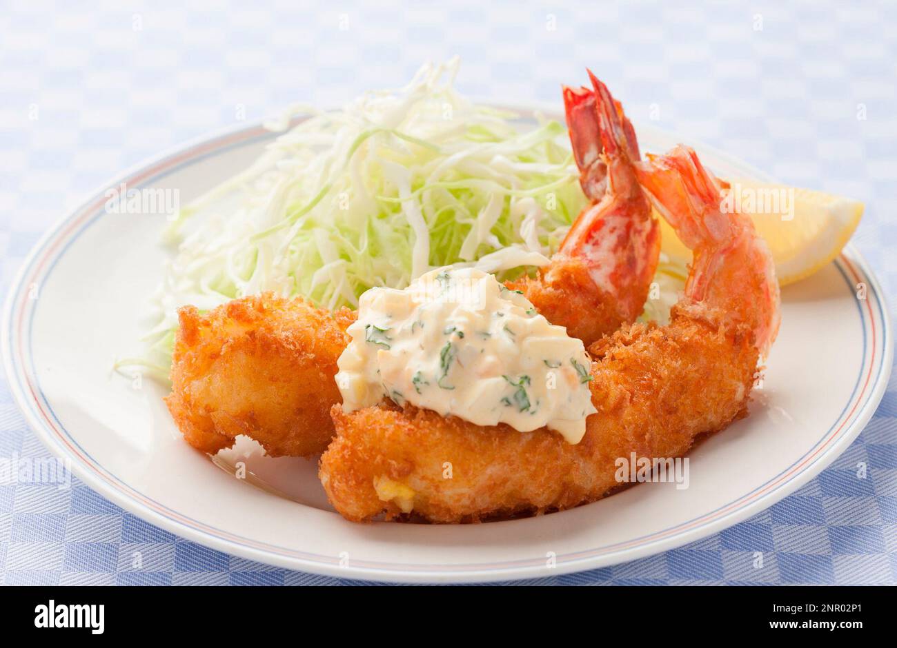 A picture taken on May 26, 2020 shows the fried shrimps, Ebi Furai, in ...