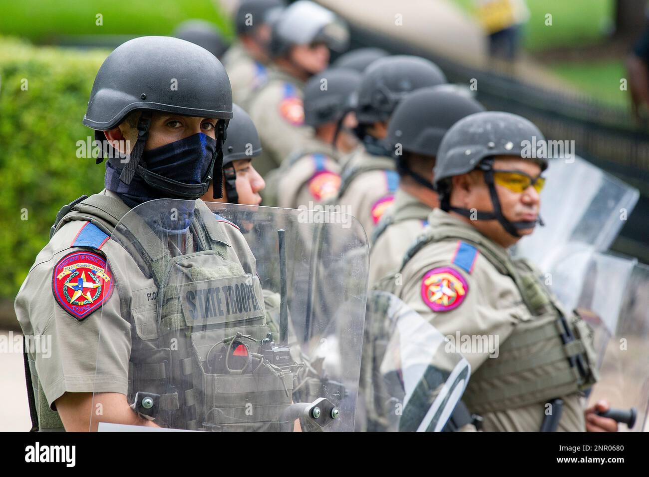 May 31, 2020: Texas State Police provide security at the Texas State ...