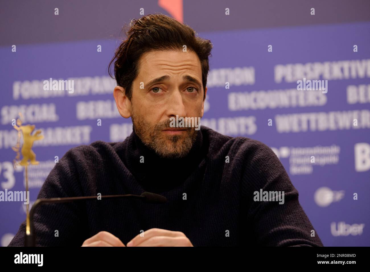 (L to R) Sierra Leone born actor Sallieu Sesay, US actor Adrien Brody ...