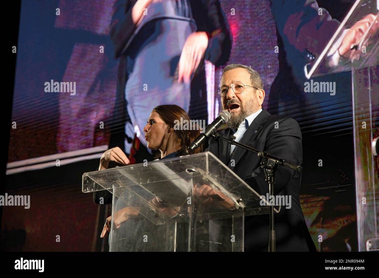 Tel Aviv, Israel. 25th Feb, 2023. Ehud Barak, former Prime Minister of ...