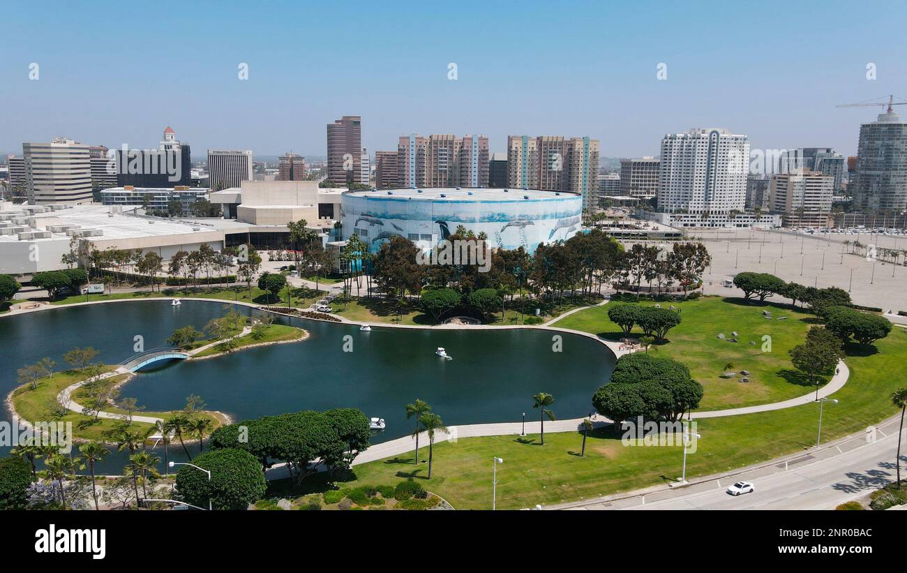 General overall view of the Long Beach Arena and Convention Center with ...