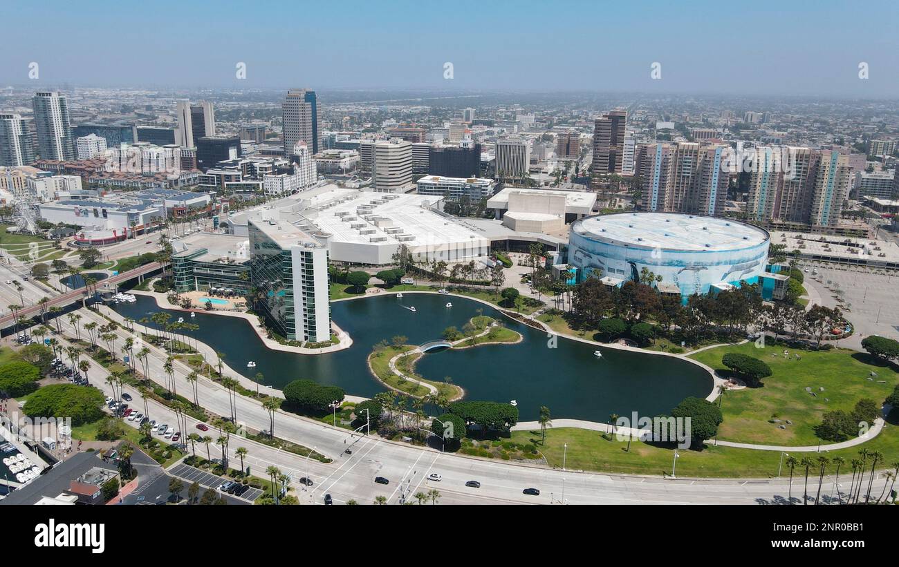General overall view of the Long Beach Arena and Convention Center with ...
