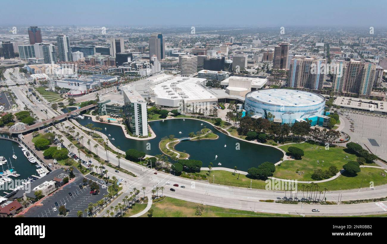 General overall view of the Long Beach Arena and Convention Center with ...