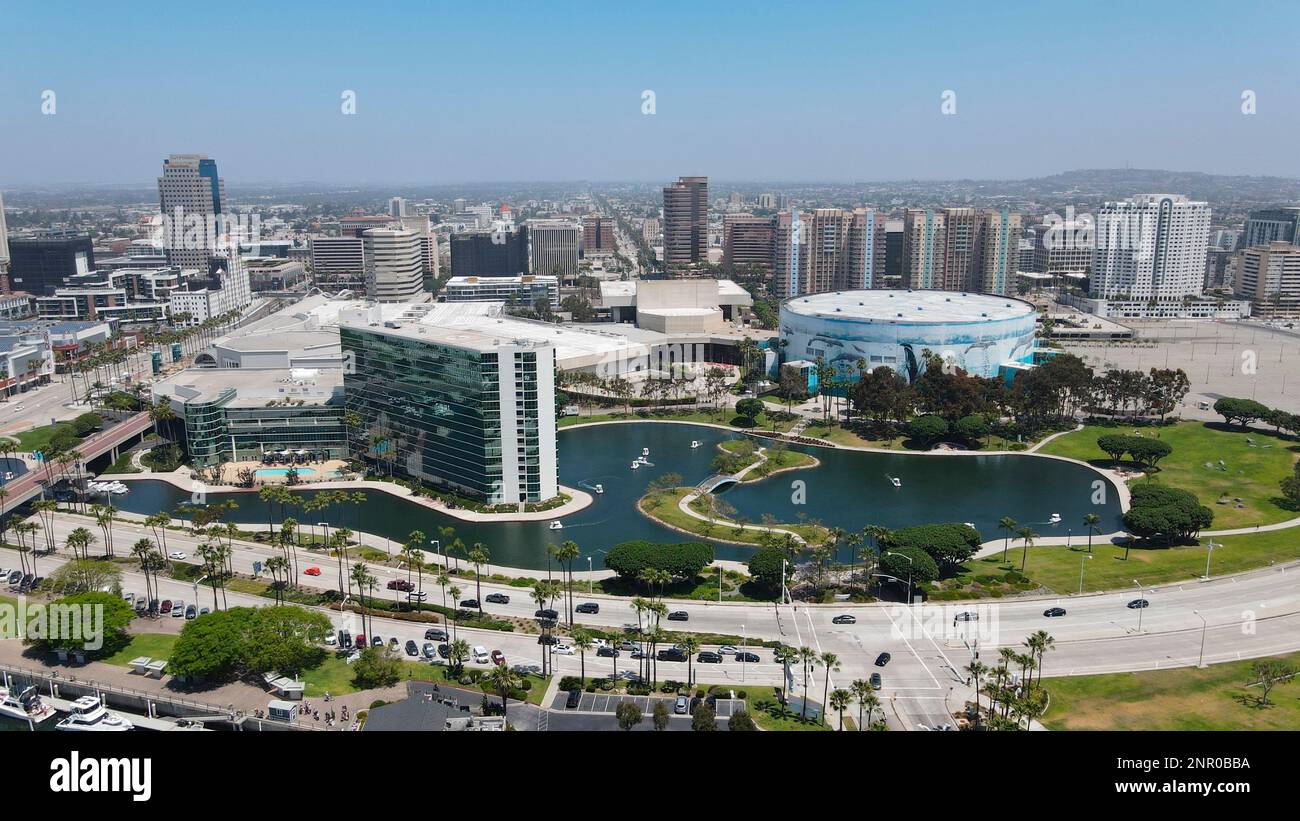 General overall view of the Long Beach Arena and Convention Center with ...