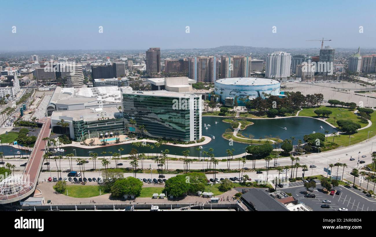 General overall view of the Long Beach Arena and Convention Center with ...