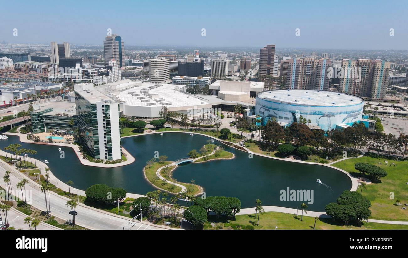 General overall view of the Long Beach Arena and Convention Center with ...