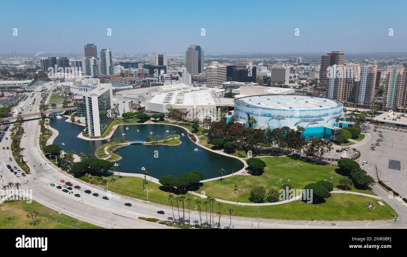 General overall view of the Long Beach Arena and Convention Center with ...
