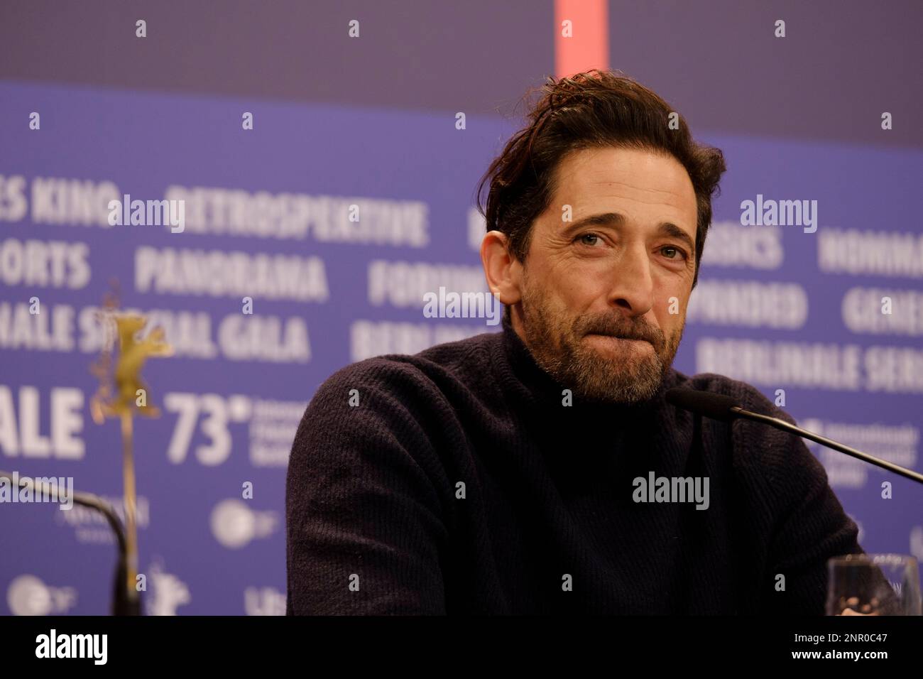(L to R) Sierra Leone born actor Sallieu Sesay, US actor Adrien Brody ...