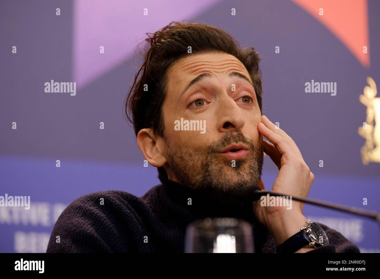 (L to R) Sierra Leone born actor Sallieu Sesay, US actor Adrien Brody ...