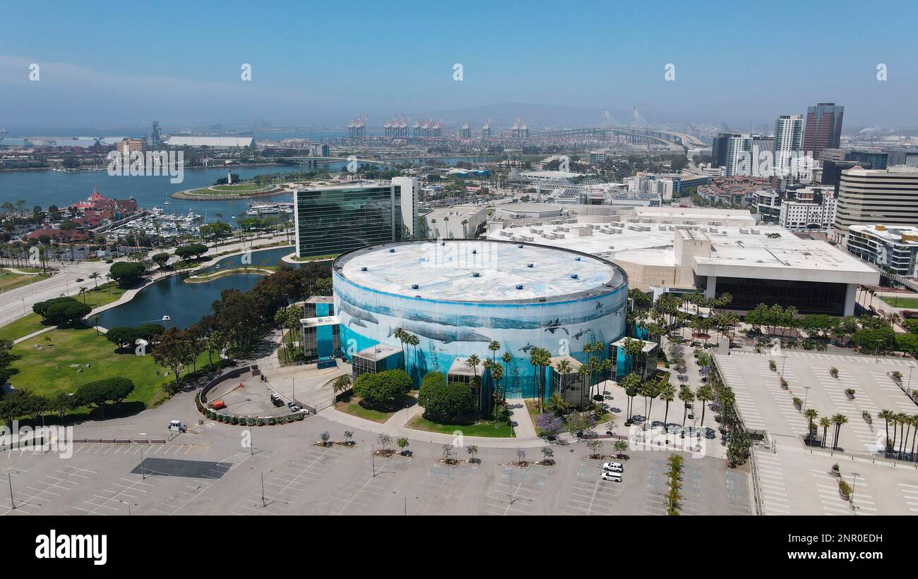 General overall view of the Long Beach Arena and Convention Center with ...
