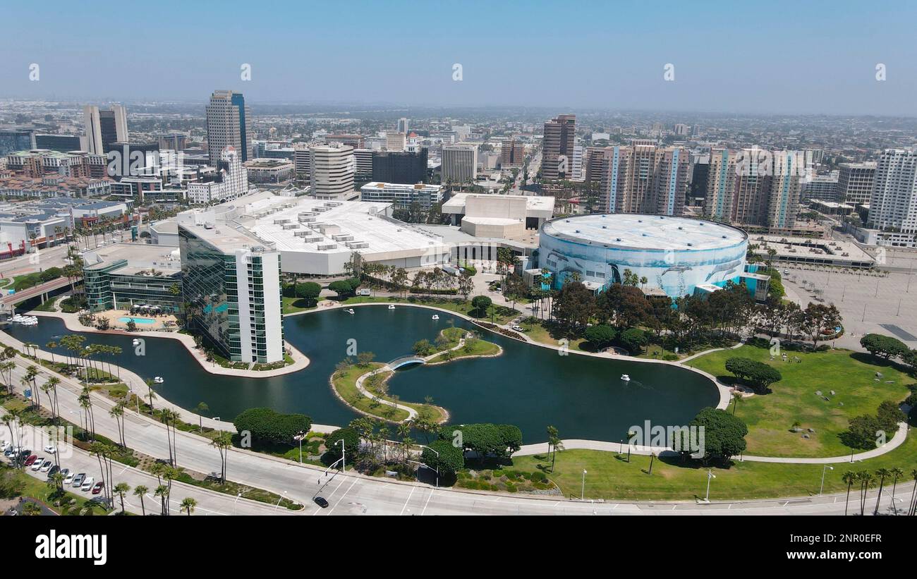 General overall view of the Long Beach Arena and Convention Center with ...