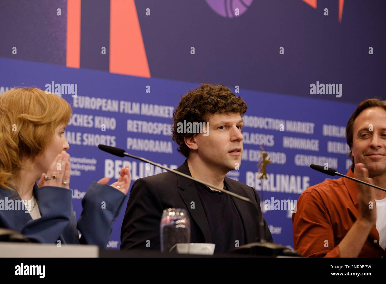 (L to R) Sierra Leone born actor Sallieu Sesay, US actor Adrien Brody ...