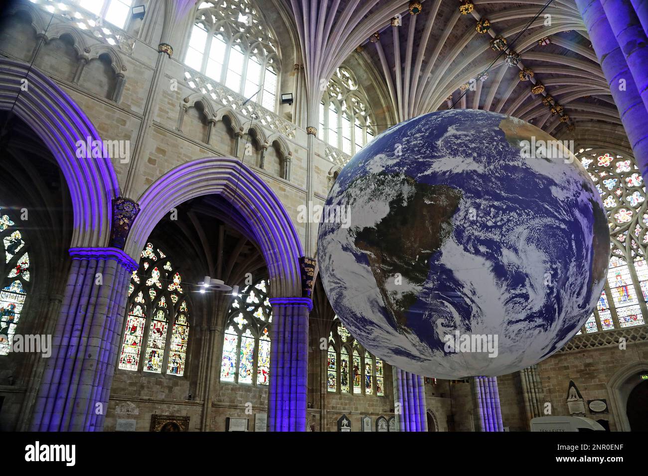 Gaia Globe Installation - Exeter Cathedral Stock Photo - Alamy