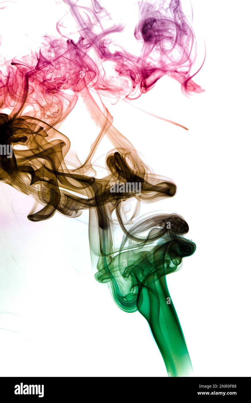 reverse color gradient smoke shapes Stock Photo - Alamy