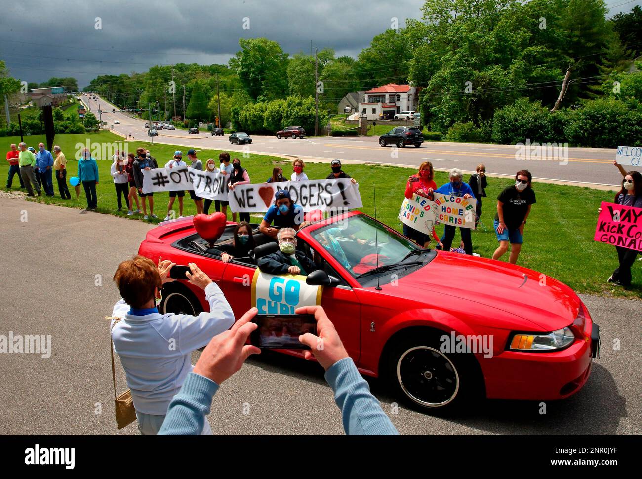 Family and friends of Chris Ott, 58, sitting in the front passenger ...