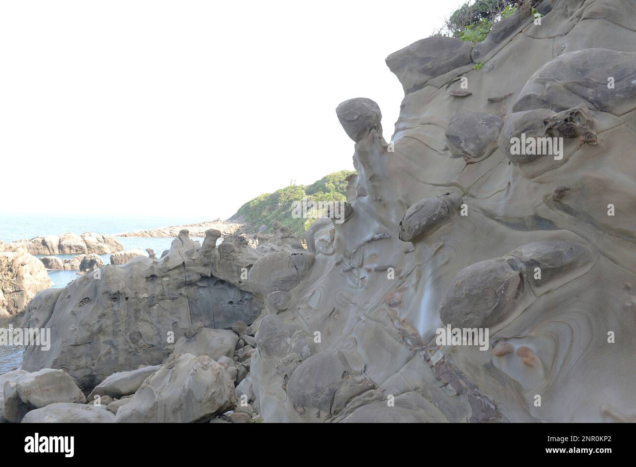 Kameishi, turtle rocks are seen at Udo Jingu, the shrine located on the ...