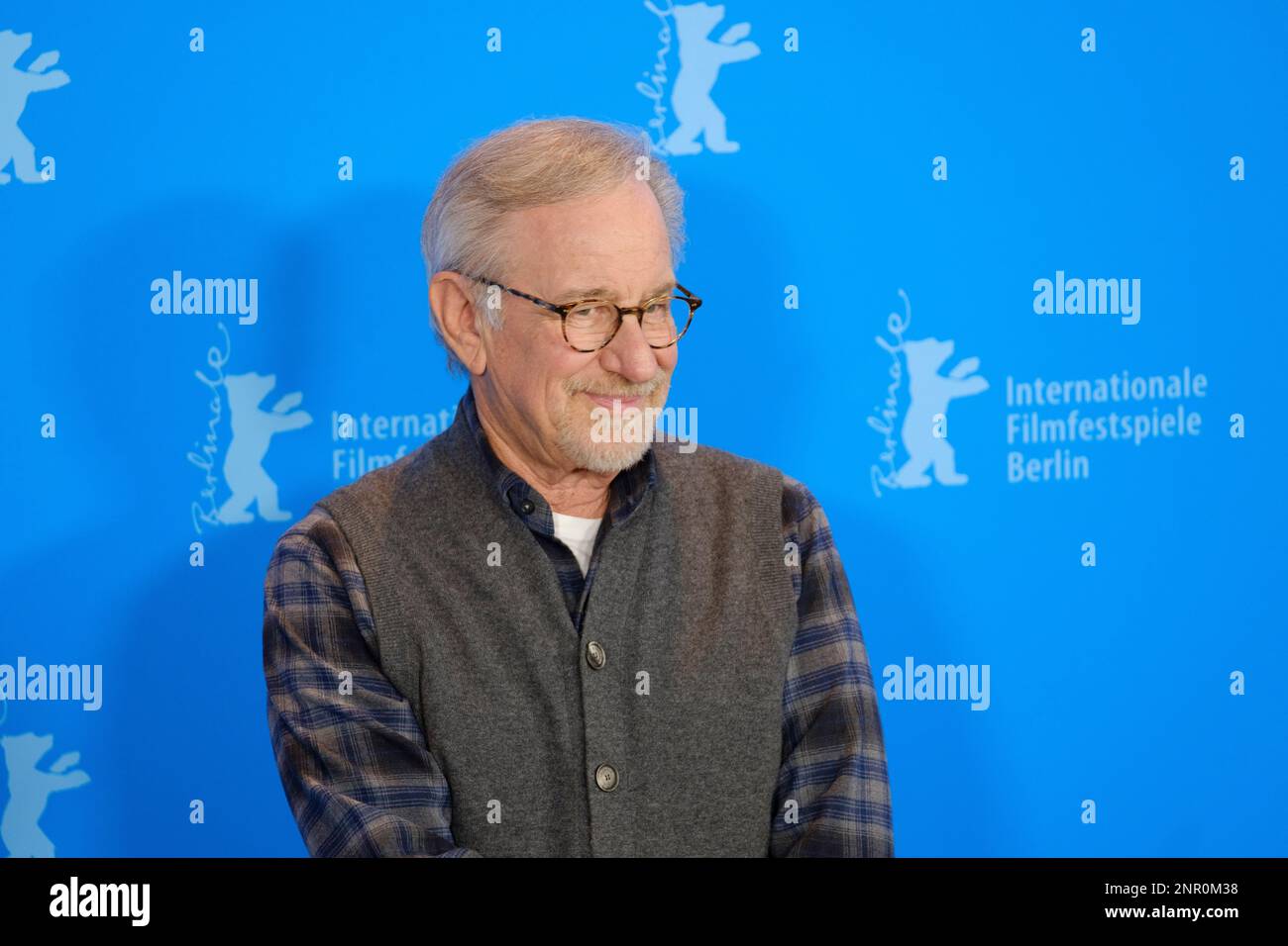 Steven Spielberg pose for a photo during the 73rd Berlinale ...