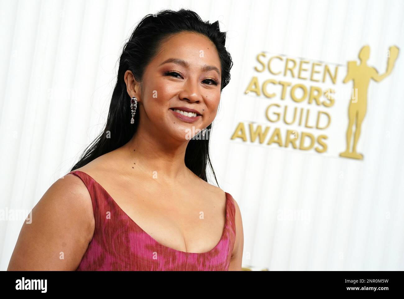 Stephanie Hsu arrives at the 29th annual Screen Actors Guild Awards on ...
