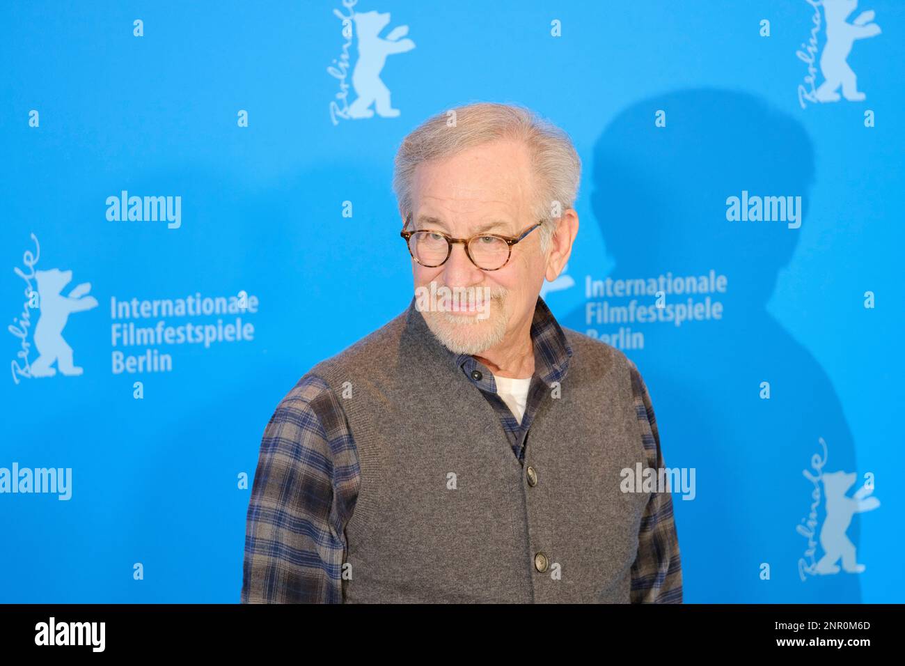 Steven Spielberg pose for a photo during the 73rd Berlinale ...
