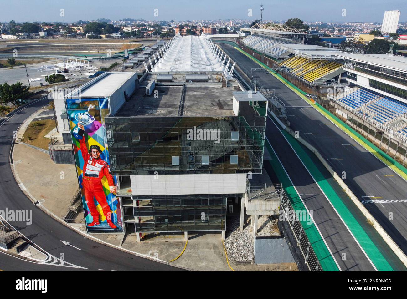 Sao Paulo - 05/20/2020 - MURAL AYRTON SENNA IN INTERLAGOS - Mural in ...
