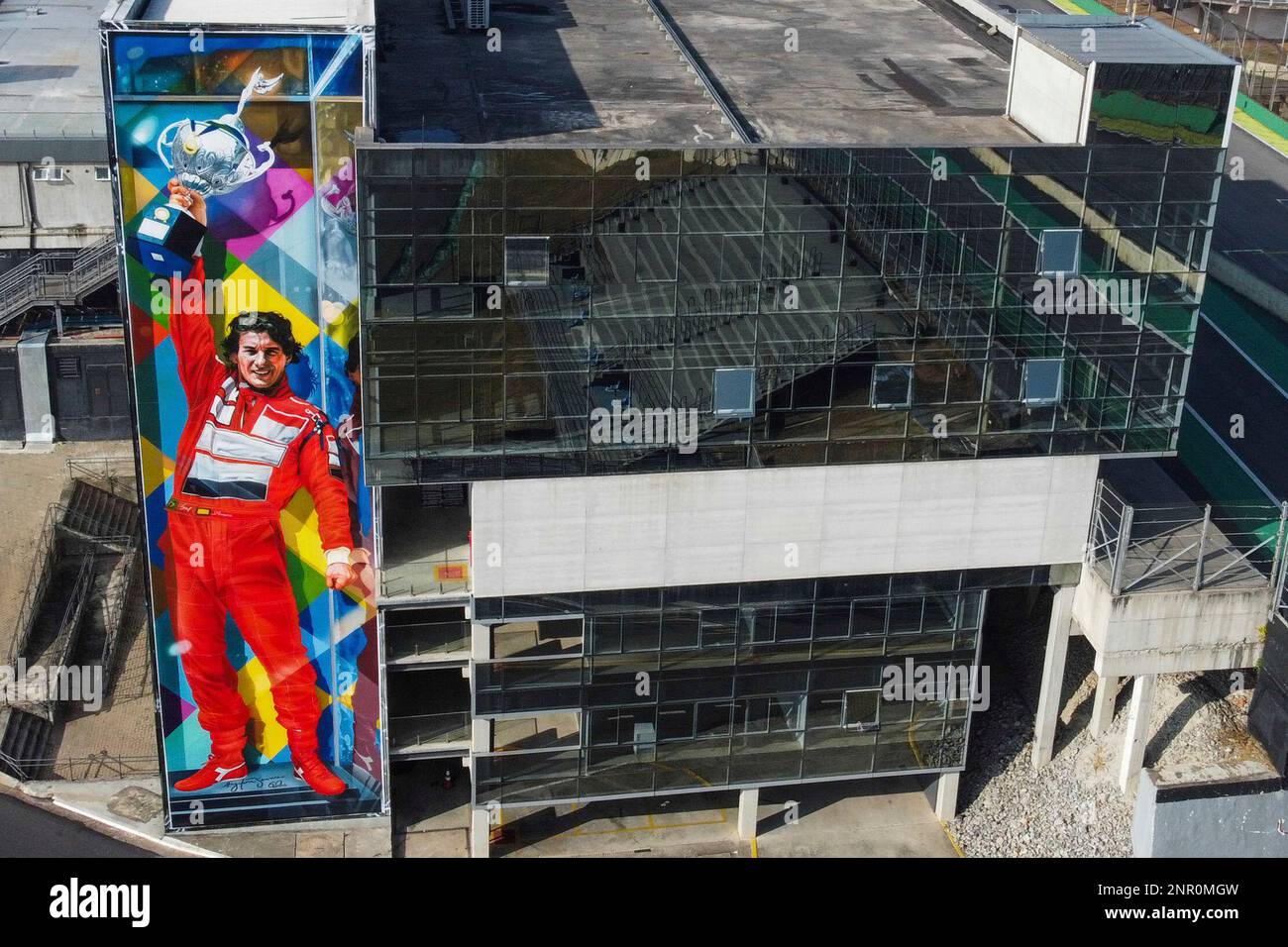 Sao Paulo - 05/20/2020 - MURAL AYRTON SENNA IN INTERLAGOS - Mural in ...