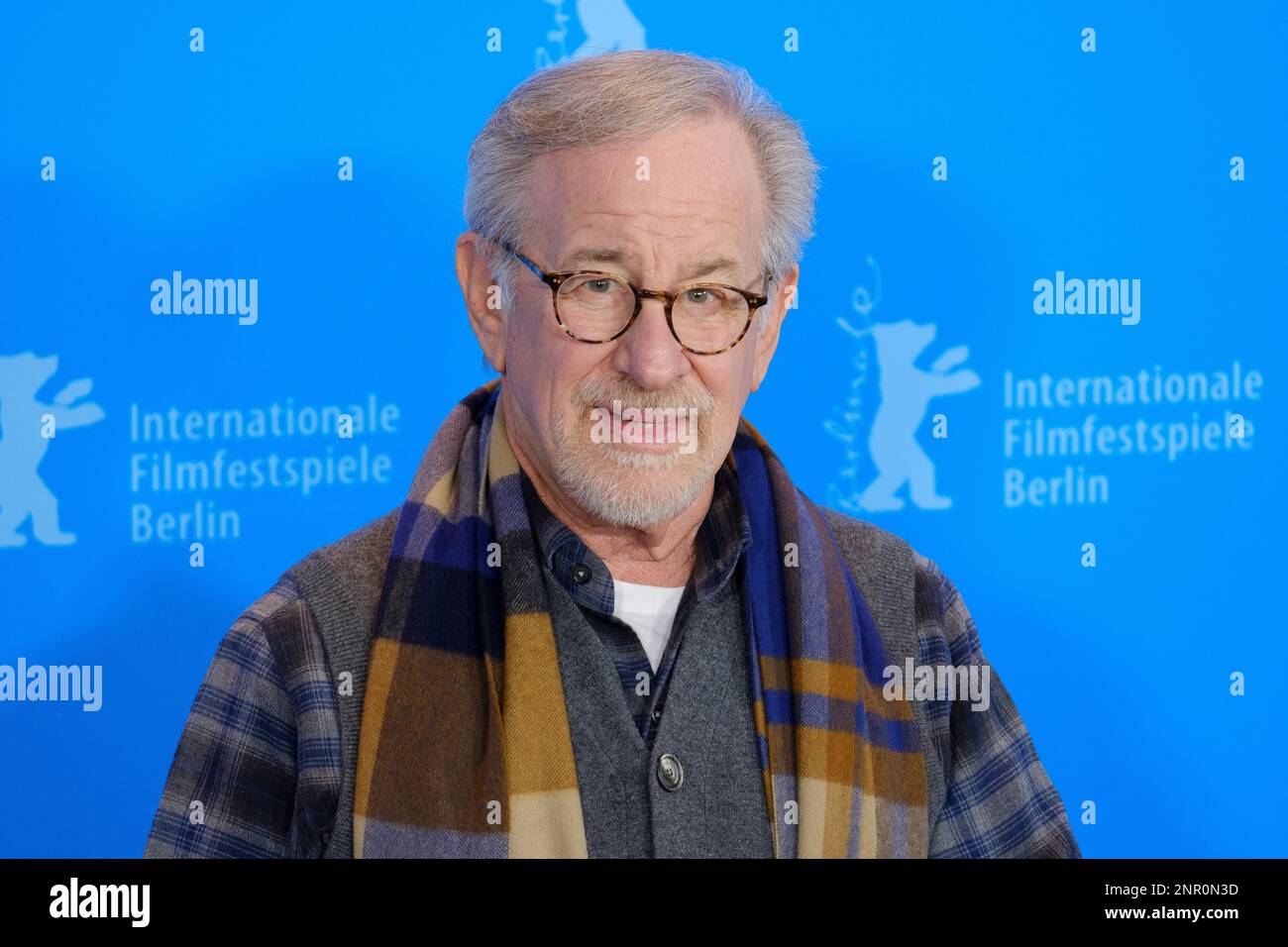 Steven Spielberg pose for a photo during the 73rd Berlinale ...