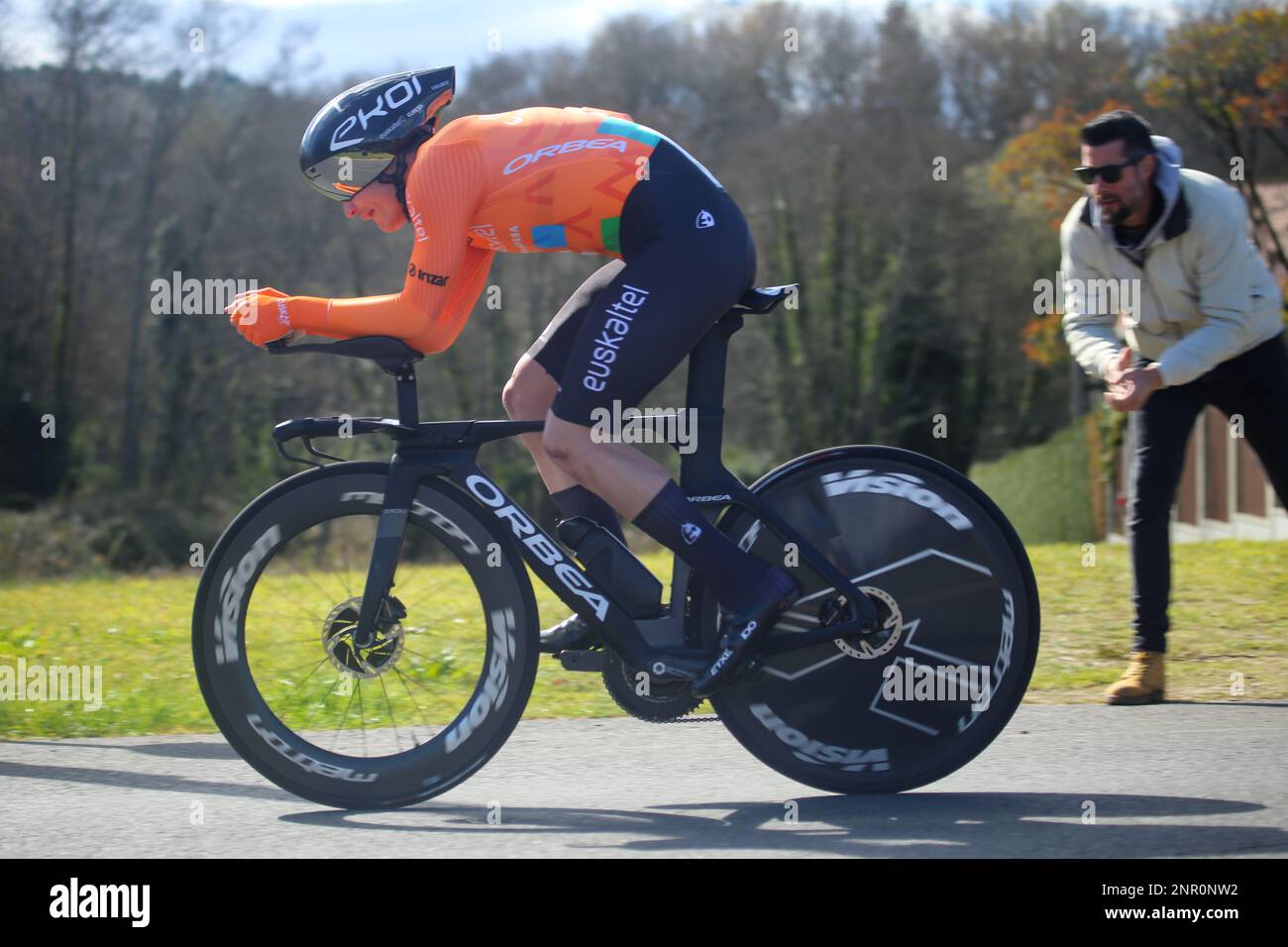 Teo, Spain. 26th Feb, 2023. Teo, SPAIN: Euskaltel - Euskadi rider ...