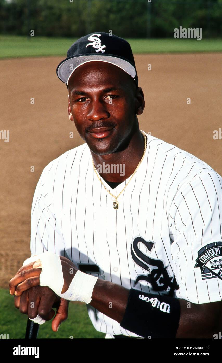 Chicago White Sox Michael Jordan during workouts at Ed Smith Stadium in ...