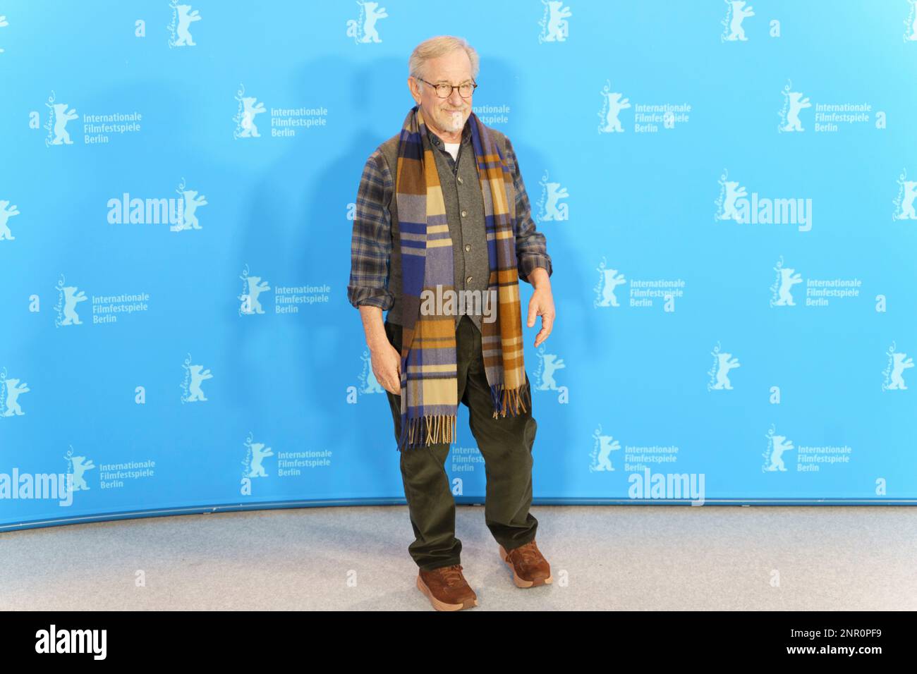 Steven Spielberg pose for a photo during the 73rd Berlinale ...