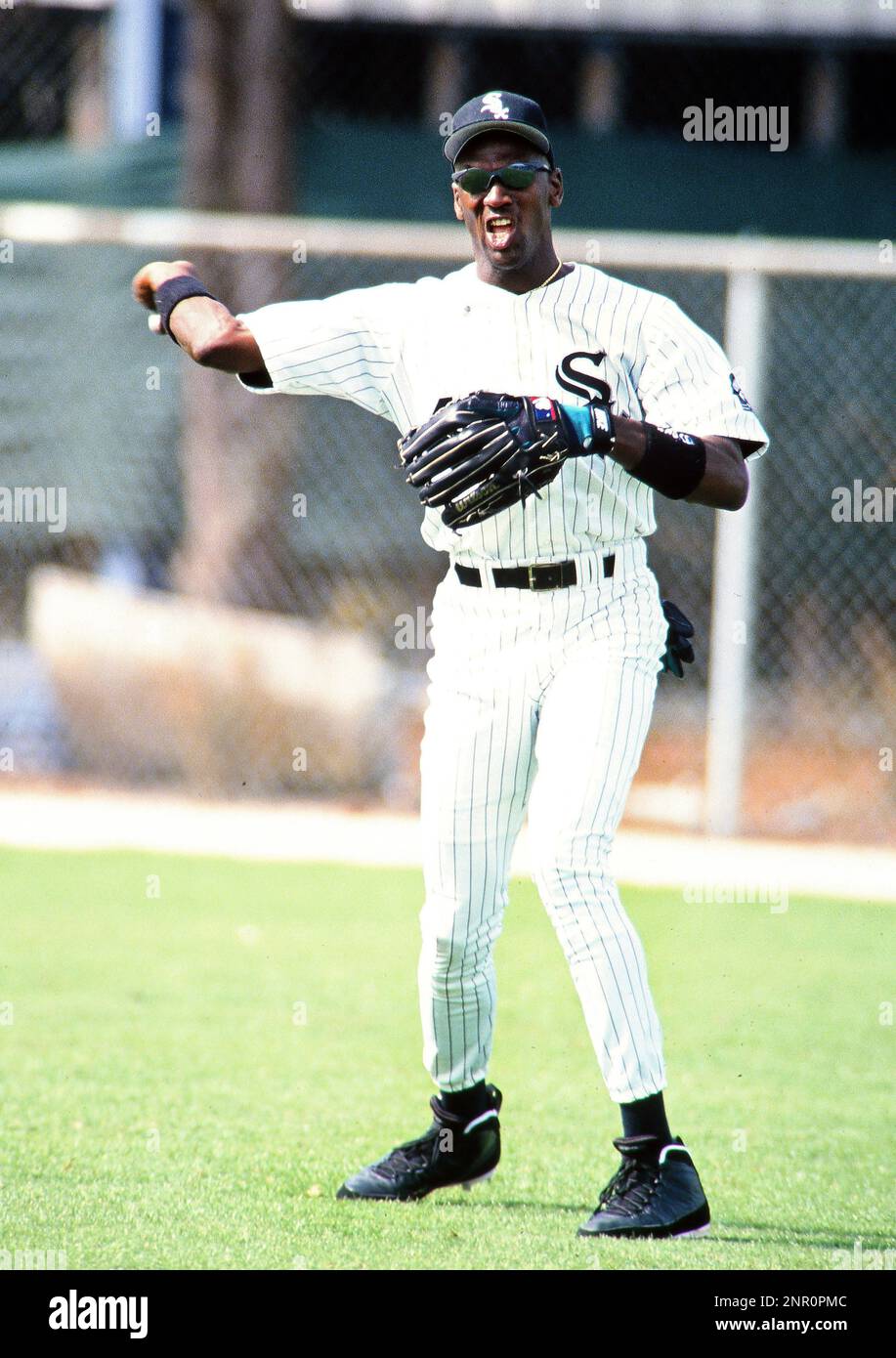 Chicago White Sox Michael Jordan during workouts at Ed Smith Stadium in ...