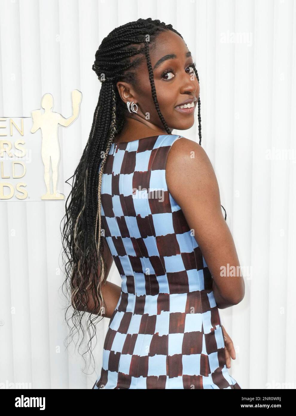 Ayo Edebiri arrives at the 29th annual Screen Actors Guild Awards on ...