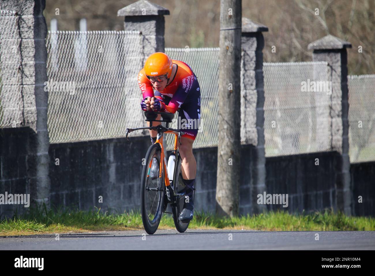 Teo, SPAIN: Human Powered Head rider Bart Lemmen during the 4th Stage ...