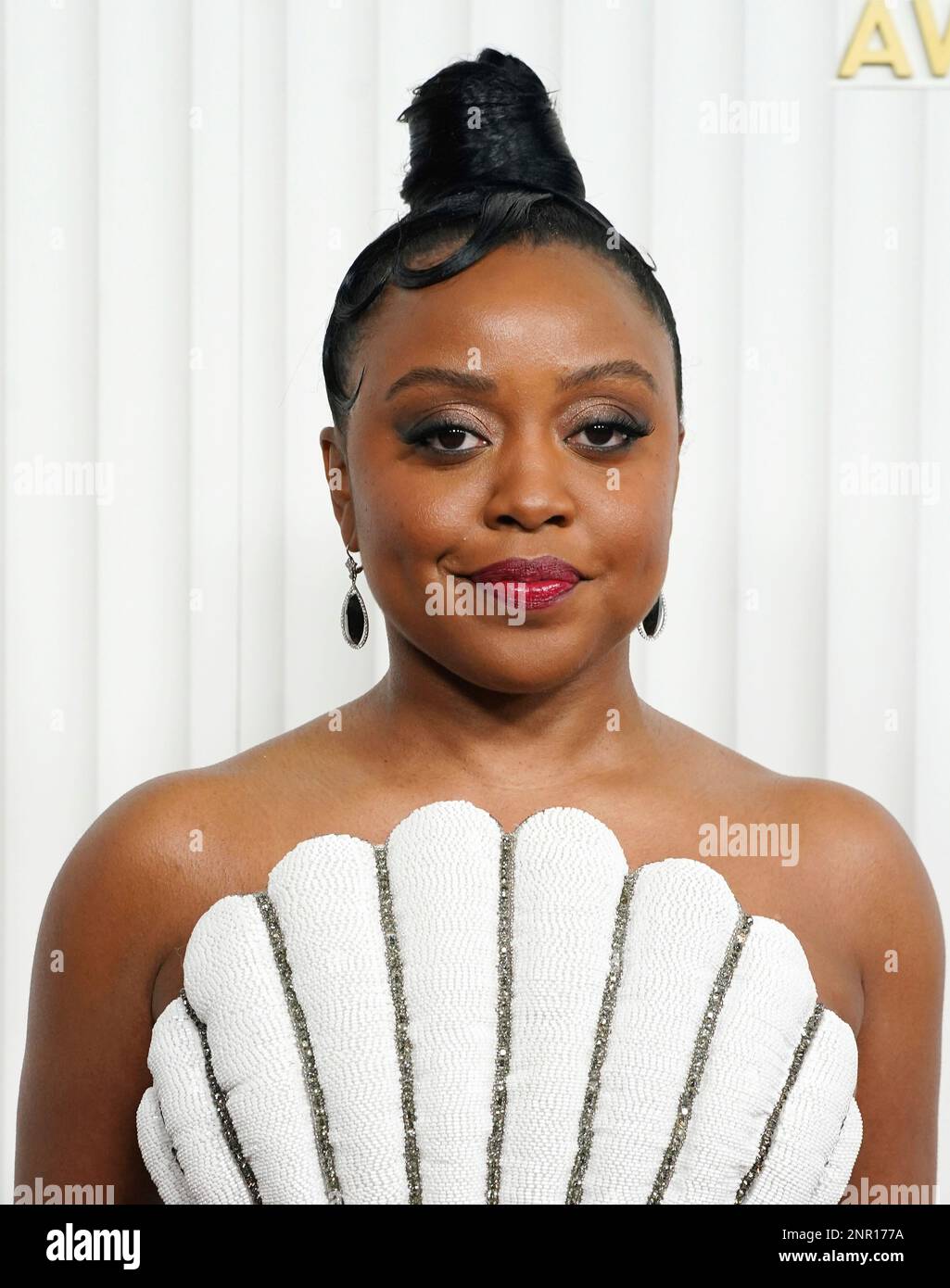 Quinta Brunson arrives at the 29th annual Screen Actors Guild Awards on ...
